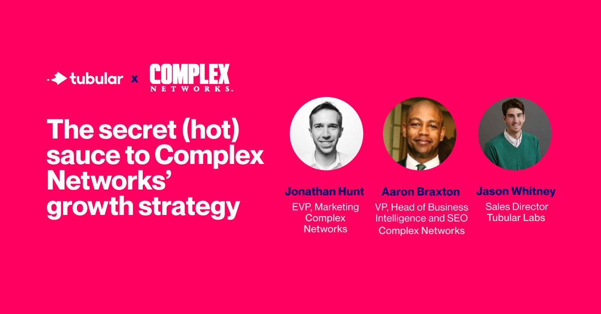 WEBINAR: The secret (hot) sauce to Complex Networks’ growth strategy ...